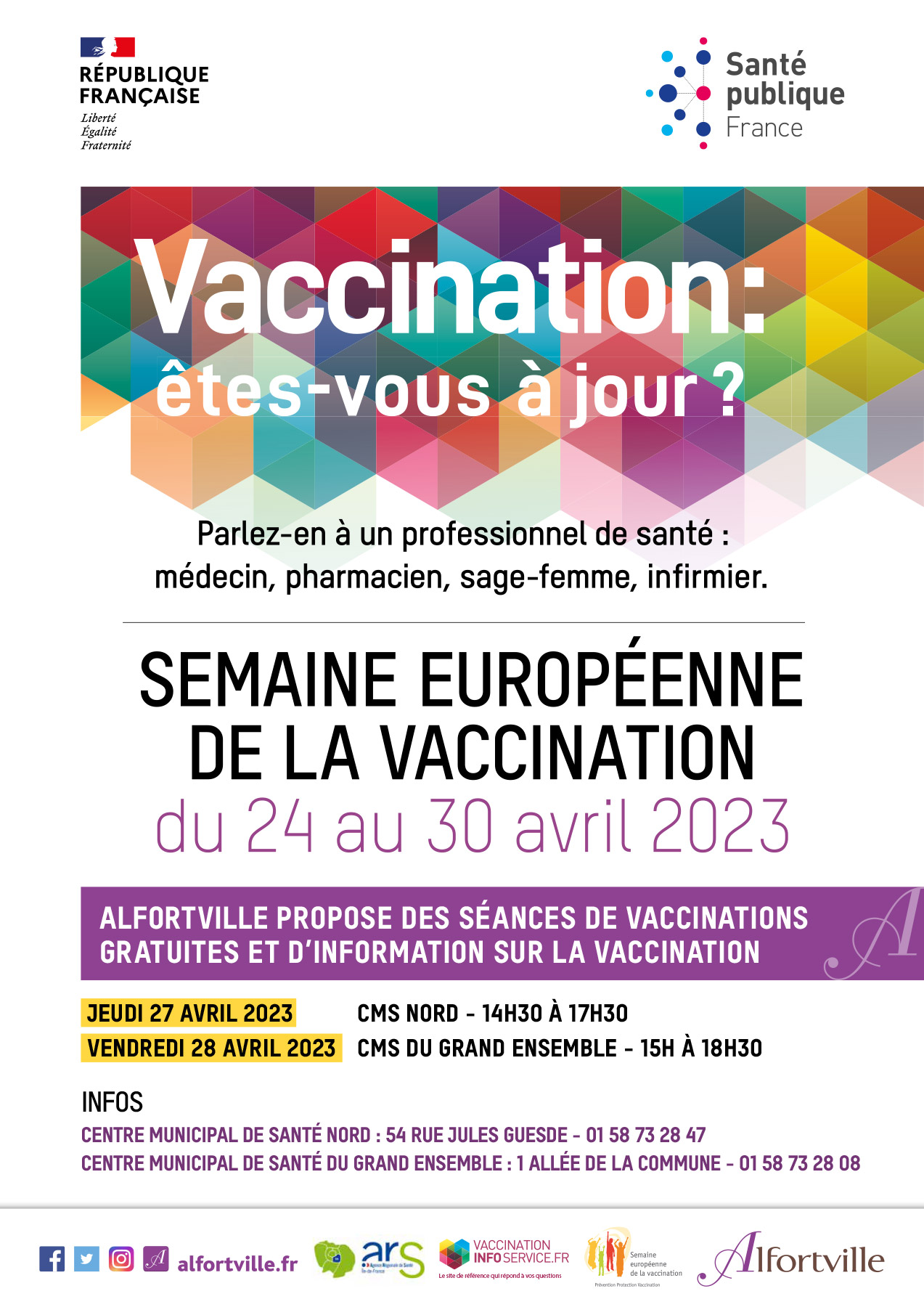 Semaine européenne de la vaccination [du 24 au 30 avril (...) - Alfortville